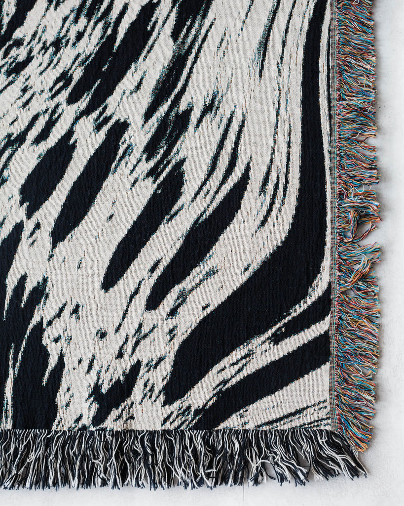 Marble Throw Blanket (Black and White II)– Frankie Print Co