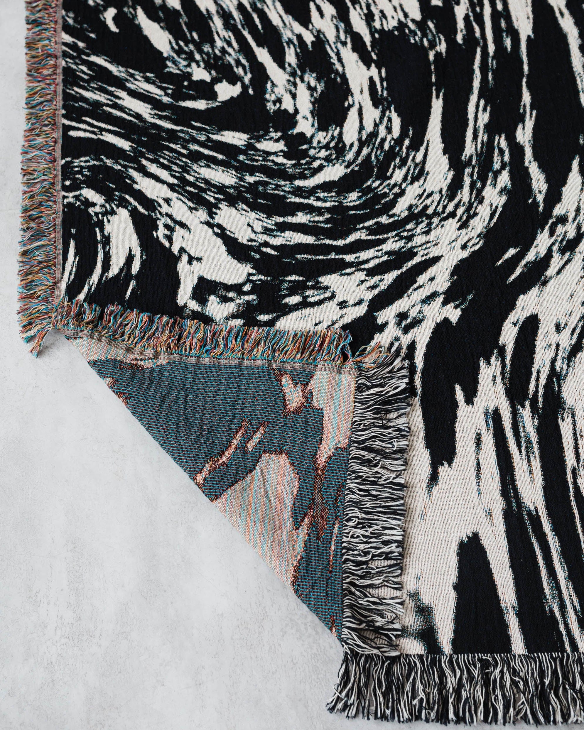 Marble Throw Blanket (Black and White II)– Frankie Print Co