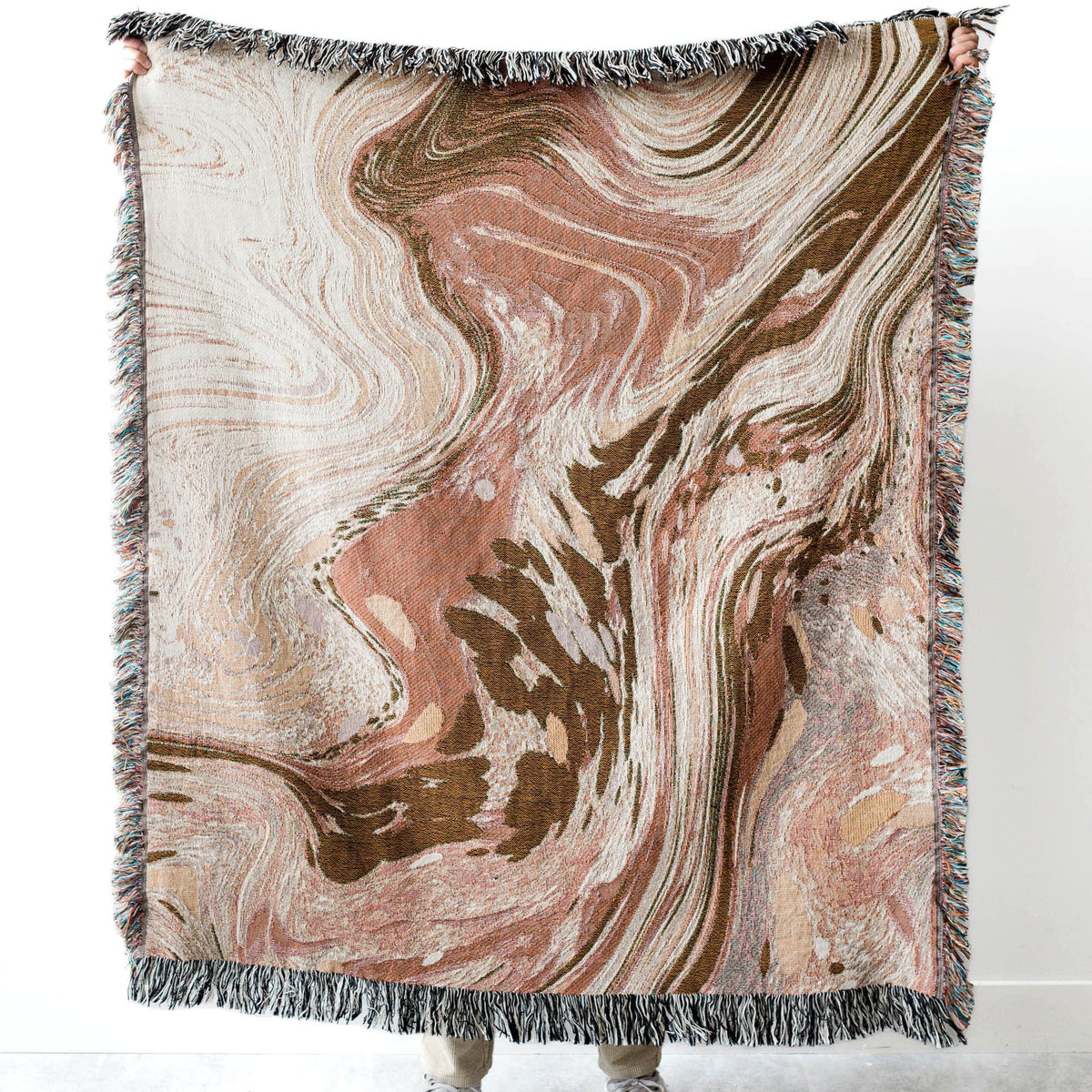 Marble Throw Blanket (Terracotta)