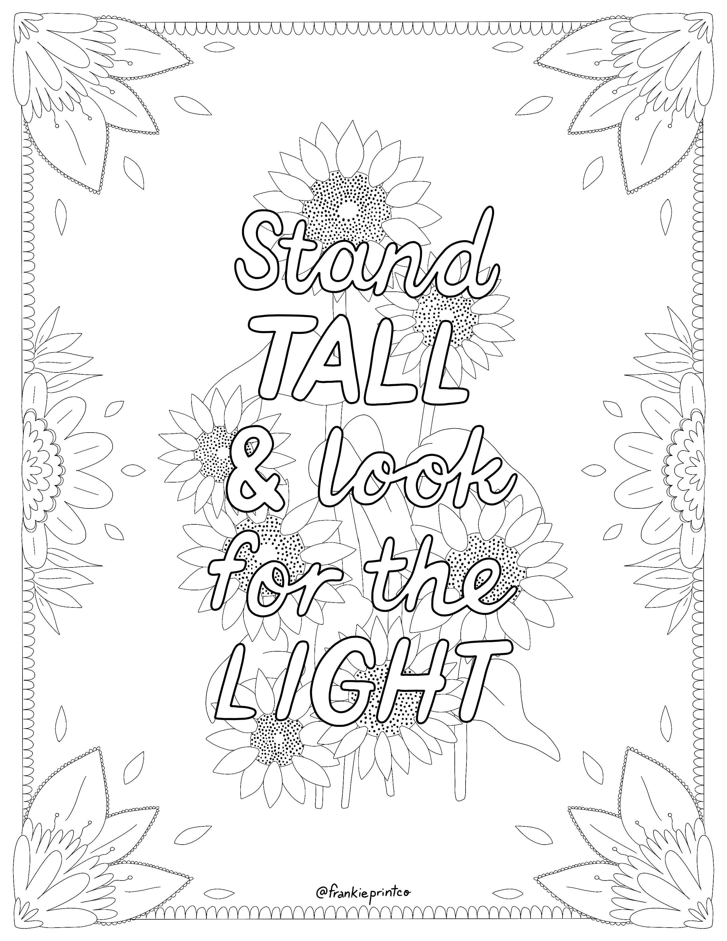 tall short coloring pages